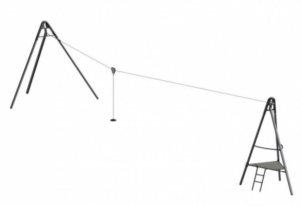 Commercial cabl eway / zip wire complete