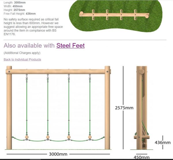 Log Rope • STT Swings Timber adventure trail