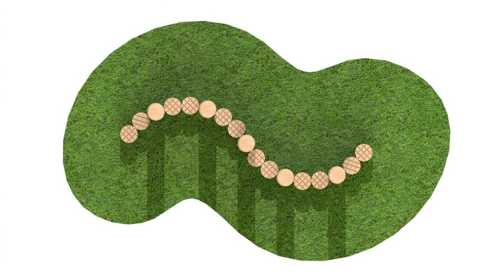 Log Snake Weave • STT Swings Timber adventure trails