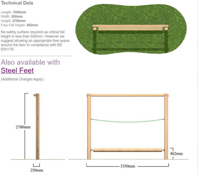 Rope log Roll Timber adventure trail item • STT Swings