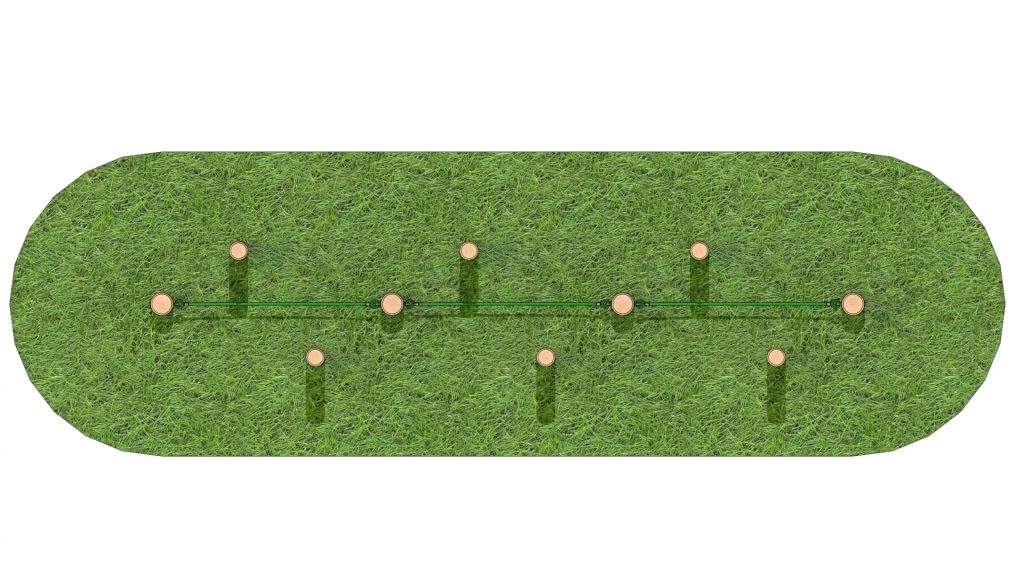 Tightrope Crossing • STT Swings Timber adventure trail item